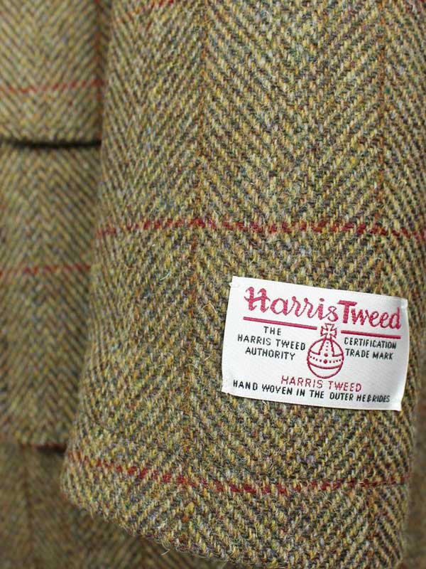 Harris Tweed Field Coat, Boyd Coat - Mustard - Black Tie