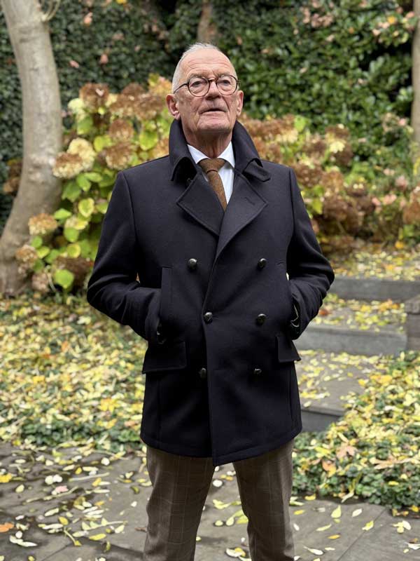 Sheppard & Jones, Schippers Coat Navy - Black Tie